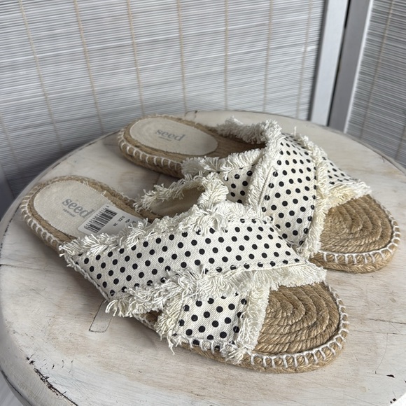 Seed Heritage | Shoes | Seed Espadrille Womens Polka Dot Sandals Slides ...